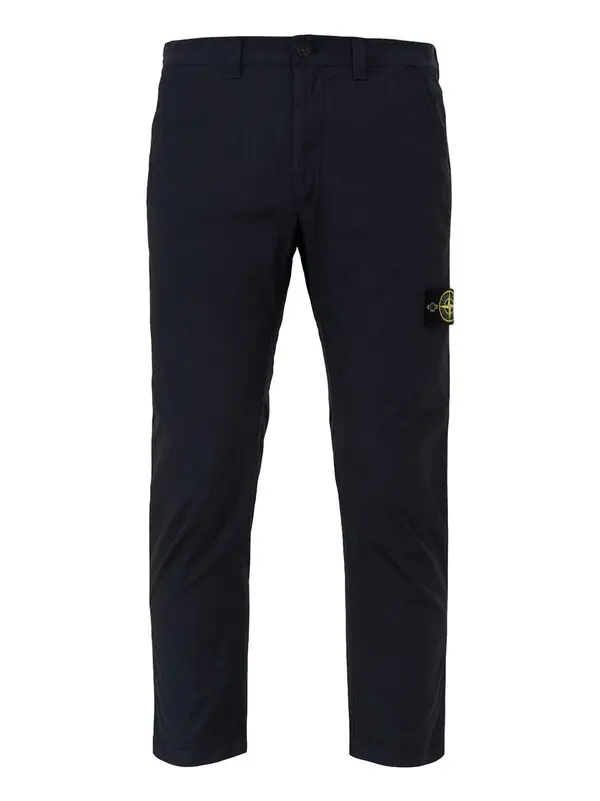 Stone Island Logo Trousers - Navy Blue