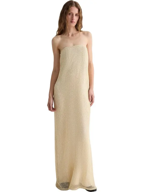 TWP Carolyn's Mini Sequin Gown - Ivory / Gold