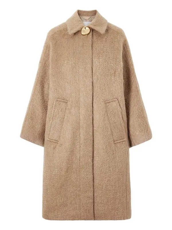 JOSEPH Alger Brushed Wool And Mohair-blend Coat - Neutrals
