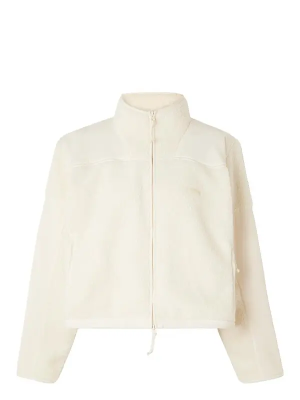 SKIMS Teddy Boxy Zip-up Jacket - Cream