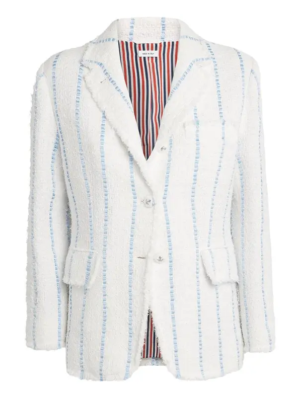 Thom Browne Tweed Blazer - White