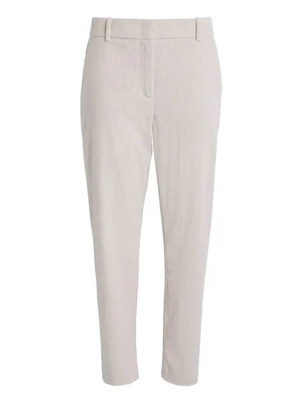 Eleventy Cashmere-infused Corduroy Trousers - White