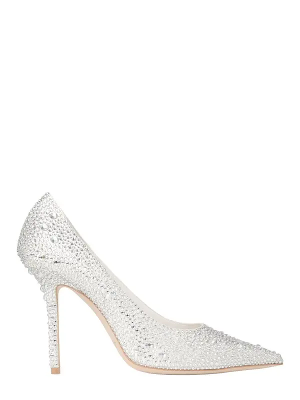 JIMMY CHOO Love 100 Embellished Pumps - Ivory