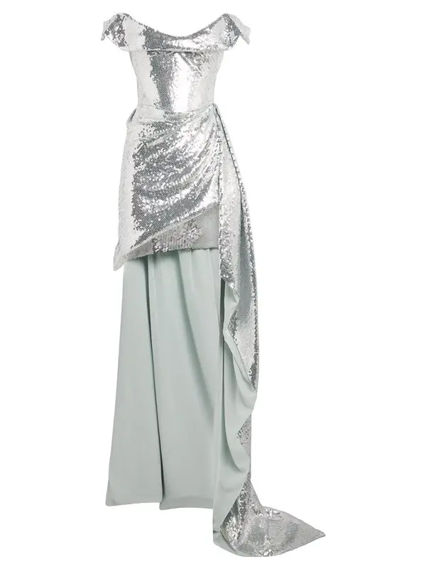 VIVIENNE WESTWOOD Sequin-embellished Comet Gown - Green