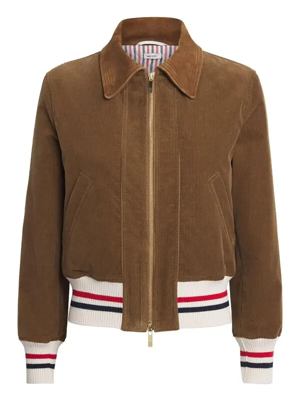 Thom Browne Down-filled Corduroy Jacket - Brown