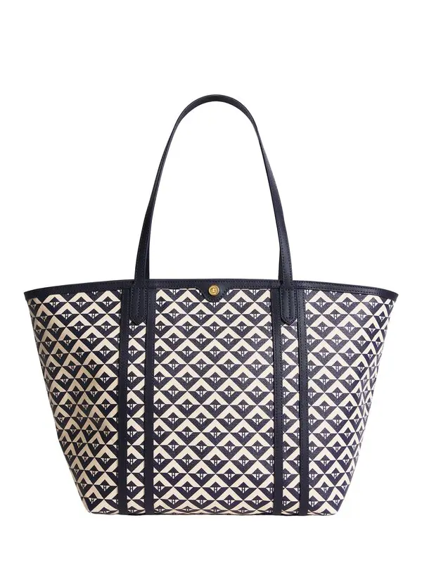 Harrods Geometric Print Tote Bag - Navy