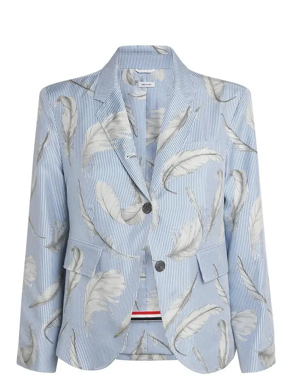 Thom Browne Silk Twill Blazer - Blue