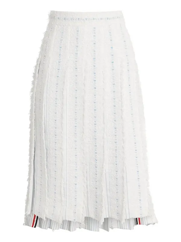 Thom Browne Tweed Knee-length Skirt - White