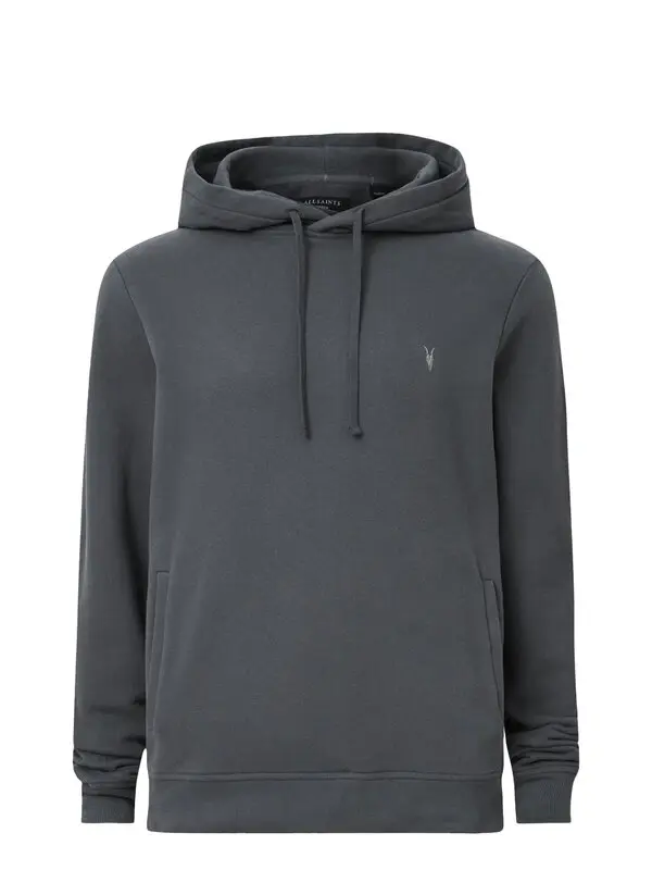 ALLSAINTS Organic Cotton Raven Ramskull Hoodie - Grey
