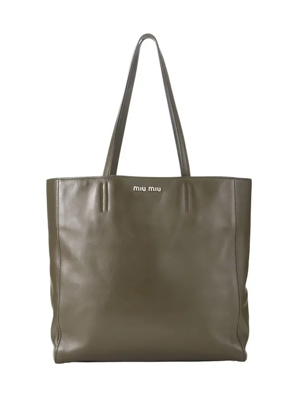 Miu Miu Calfskin Tote - Green