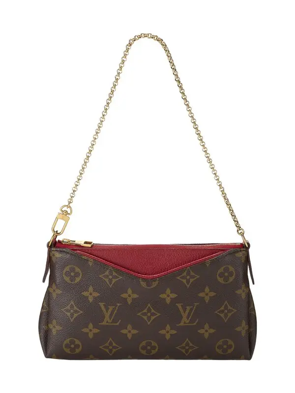 LOUIS VUITTON Monogram Pallas Clutch - Red