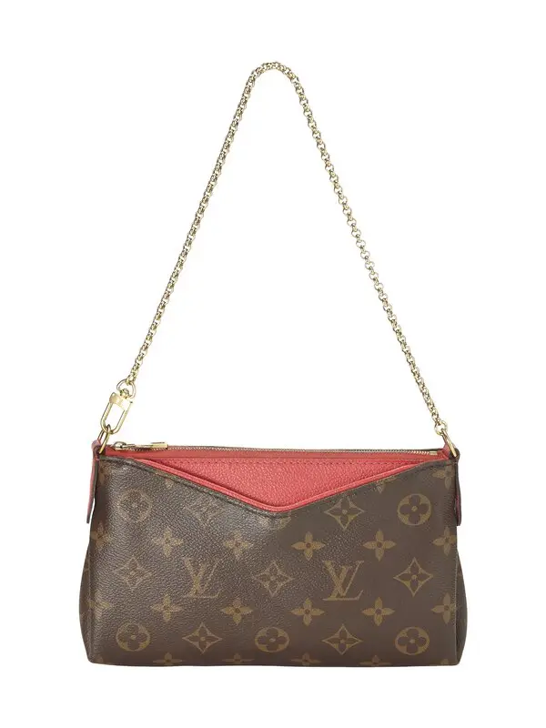 LOUIS VUITTON Monogram Pallas Clutch - Red