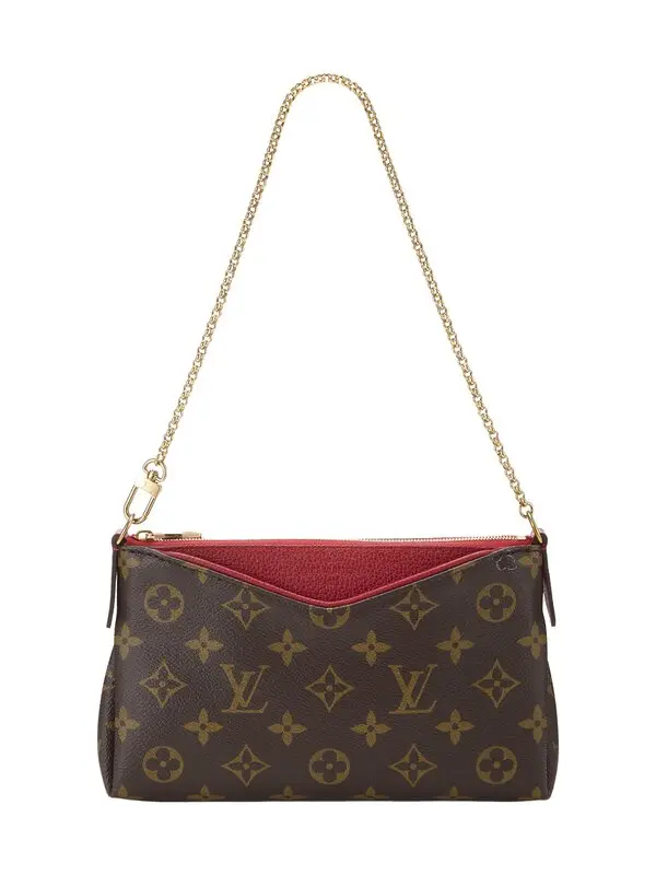 LOUIS VUITTON Monogram Pallas Clutch - Red
