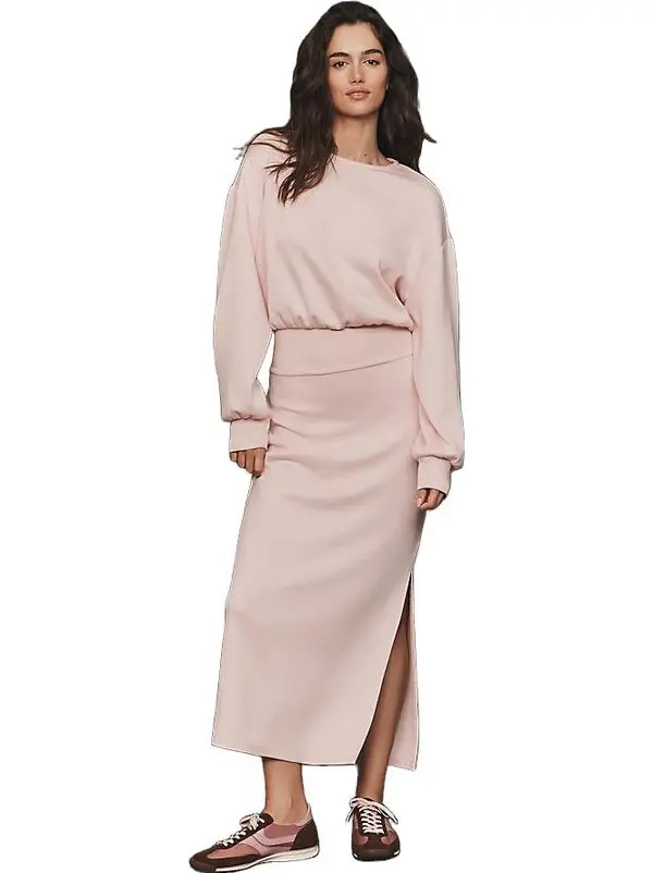 DAILY PRACTICE BY ANTHROPOLOGIE Long-sleeve Knit Maxi Dress - Happy Pink