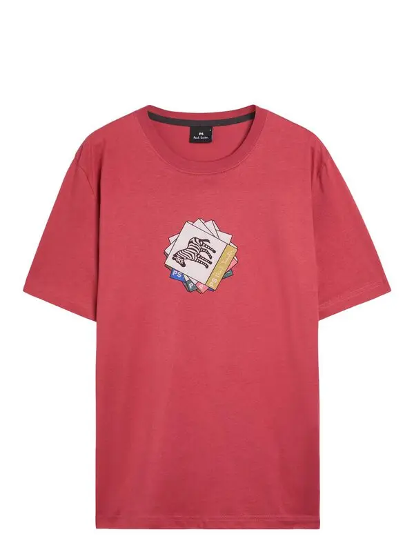 Paul Smith Zebra Printed Cotton T-shirt - Pink