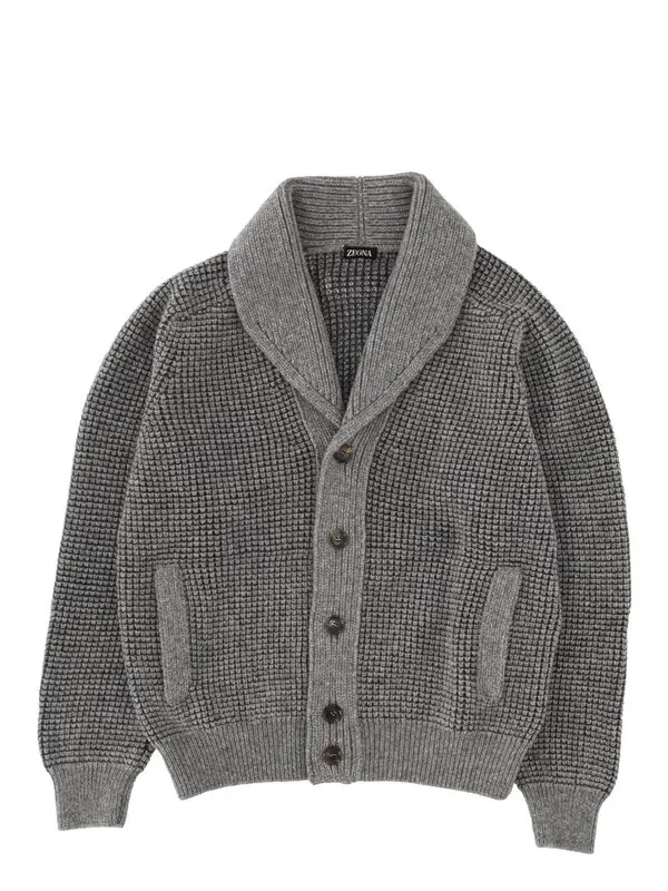 Zegna Cashmere-mohair Cardigan - Grey