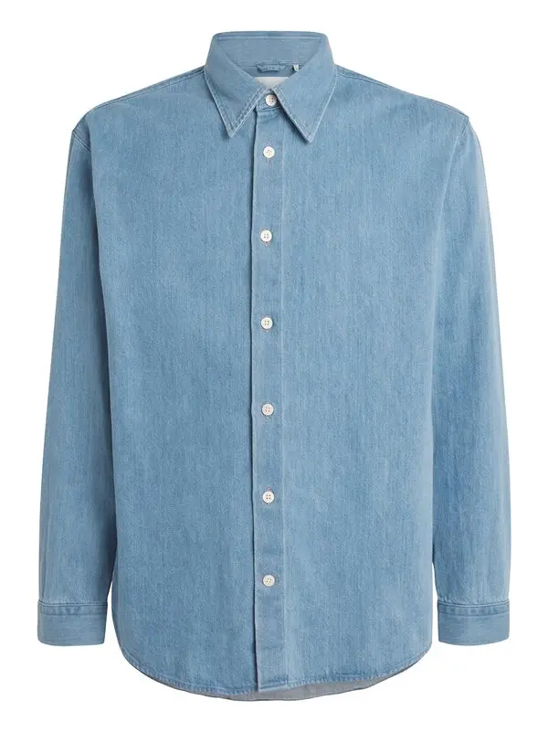 Nn07 Denim Relaxed Casper Overshirt - Blue