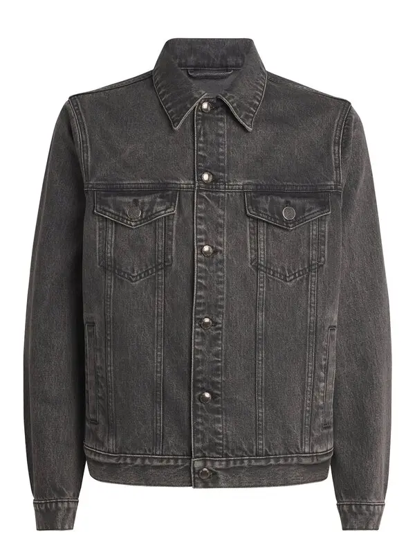 7 For All Mankind Denim Trucker Jacket - Black