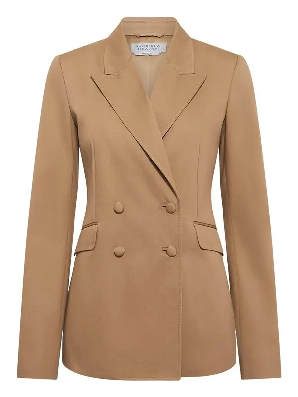 Gabriela Hearst Angela Double-breasted Blazer - Camel