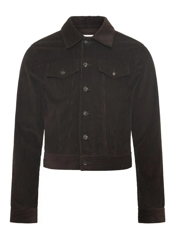 Gabriela Hearst Barry Trucker Jacket - Chocolate