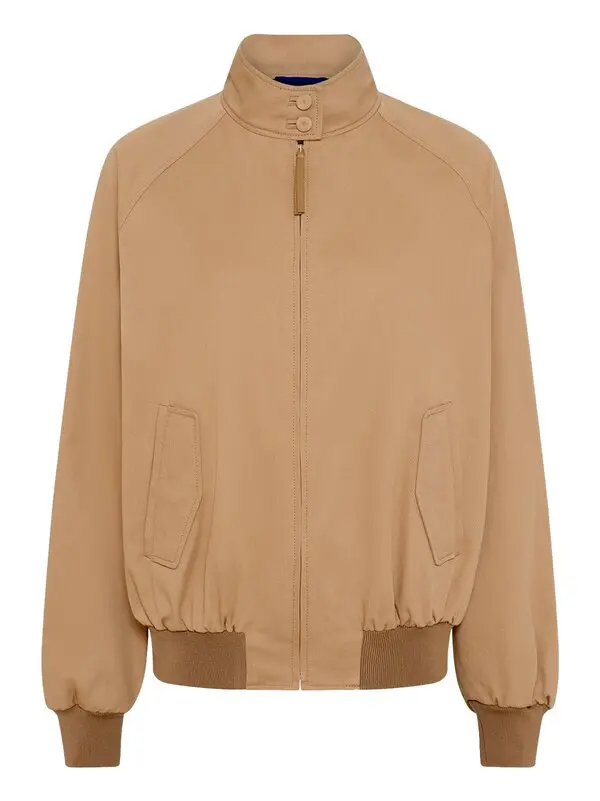 Gabriela Hearst Wynne Jacket In Light Sea Island Cotton Twill - Camel