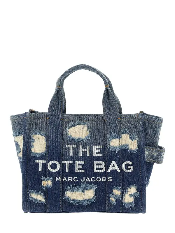 Marc Jacobs The Rip And Repair Denim Small Tote - Blue