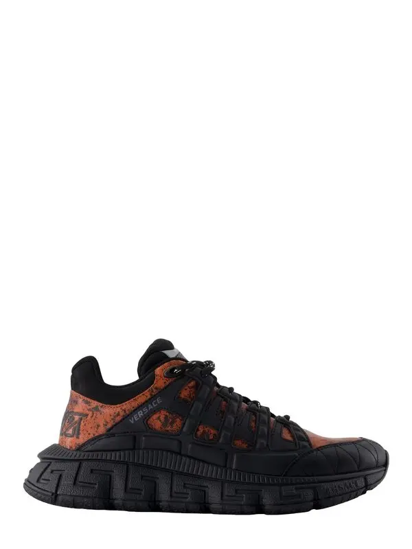 Versace Leather Sneakers - Black
