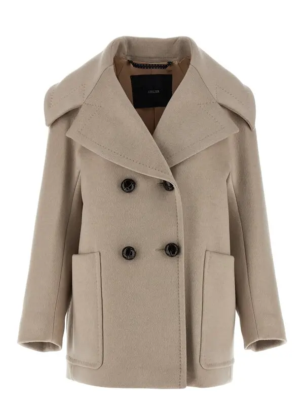 Max Mara Mario' Double-breasted Cashmere Coat - Beige