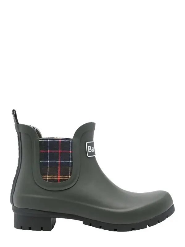 Barbour Tartan Checked Boots - Green
