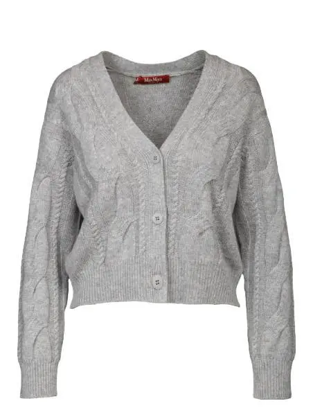 Max Mara Aladino Crop Cardigan - Grey