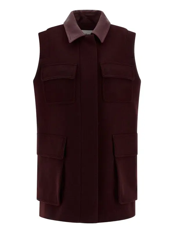 Max Mara Aeroso1234' Vest In Wool, Alpaca, And Cashmere - Bordeaux