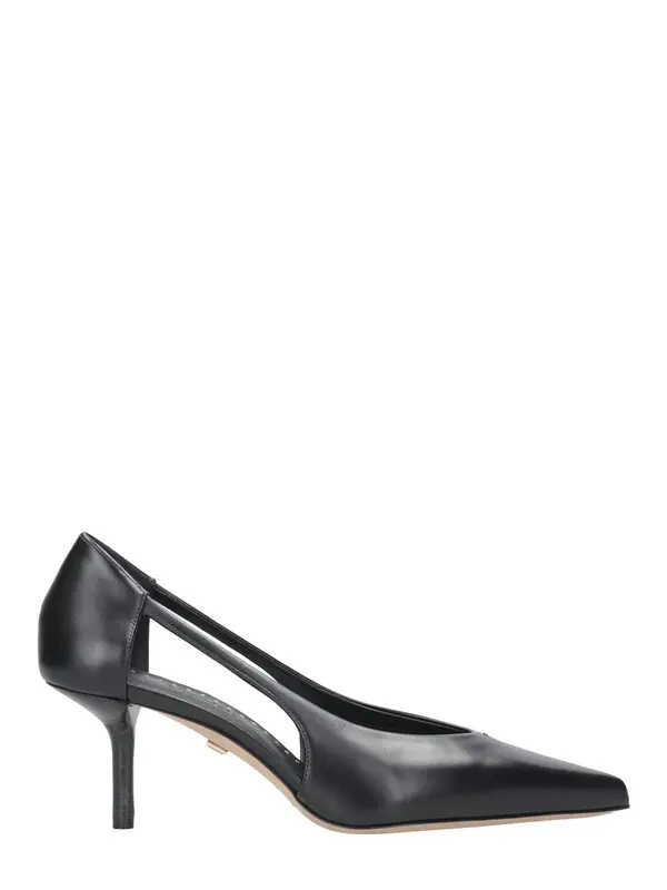 Max Mara Calfskin Leather Pumps - Black