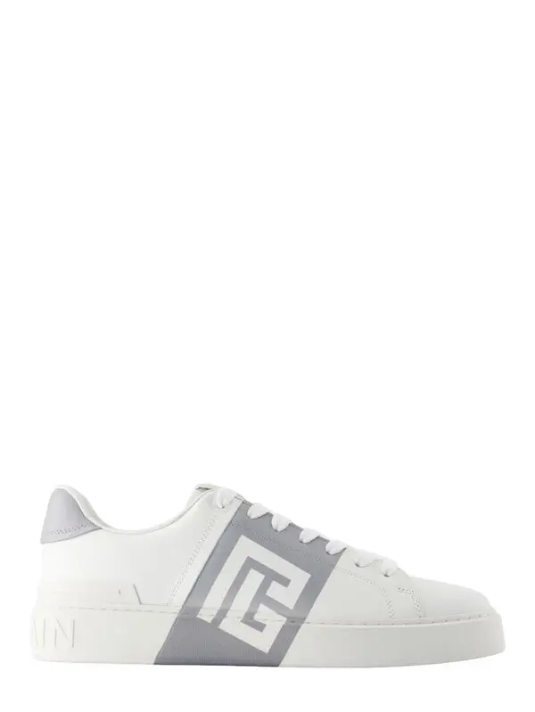 Balmain B Court Leather Sneakers - Grey