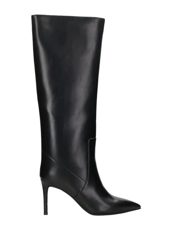 Jeffrey Campbell Leather Stiletto Heel Boots - Black