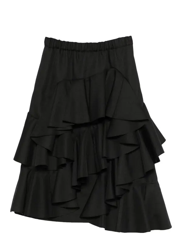 Comme Des Garçons Tiered Ruffle Skirt - Black