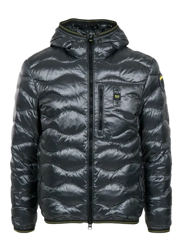 BLAUER. Technical Fabric Quilted Down Coat - Grigio Antracite