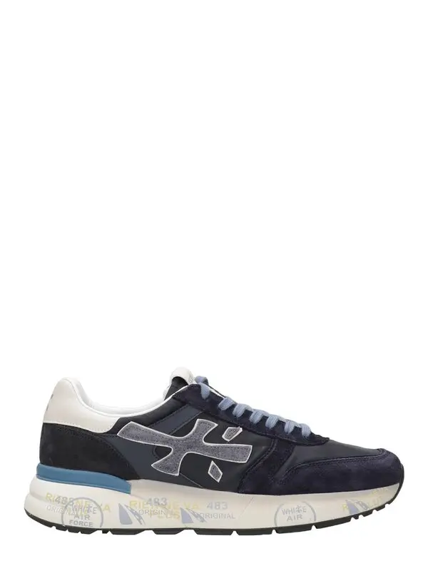 Premiata Technical Fabric And Suede Sneakers - Blue
