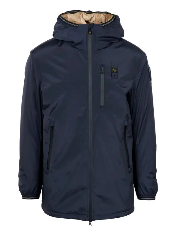 BLAUER. Technical Fabric Waterproof Jacket - Blue