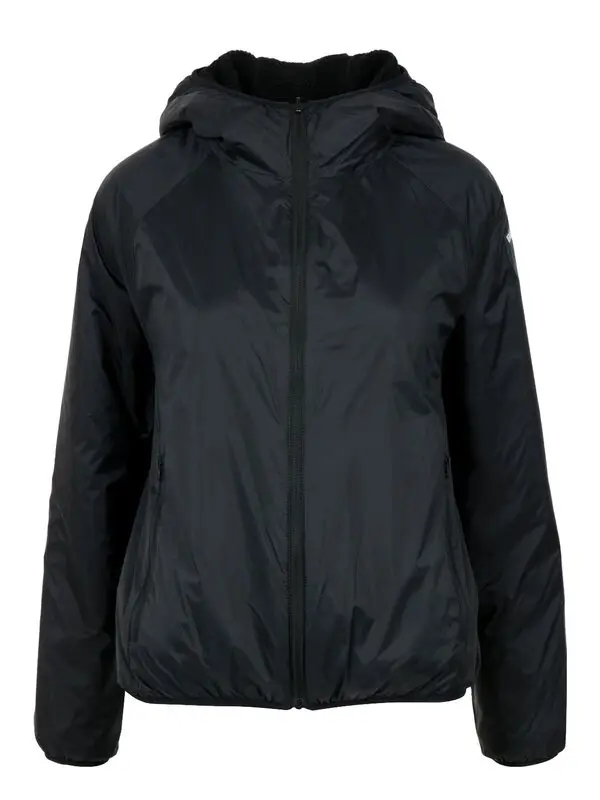 BLAUER. Reversible Coat With Faux Fur And Logo Detail - Black