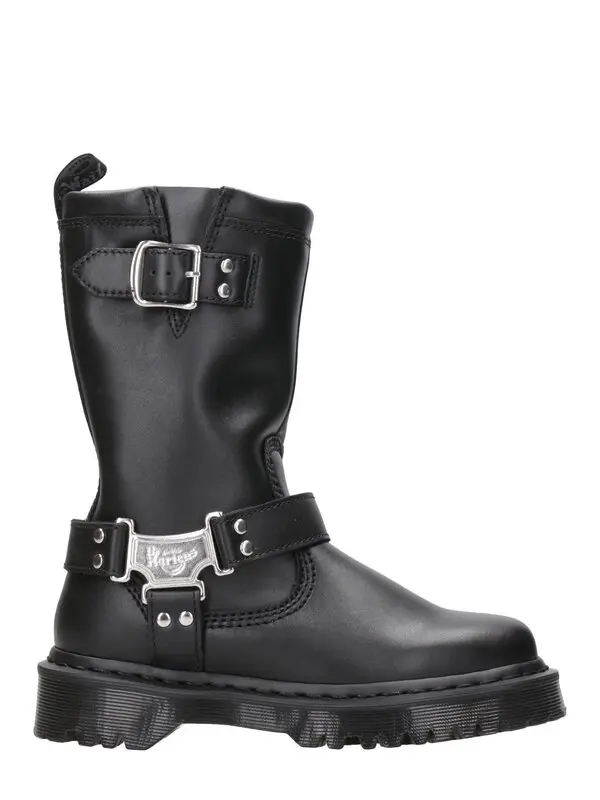 Dr. Martens Wanama Leather High Leg Boots - Black