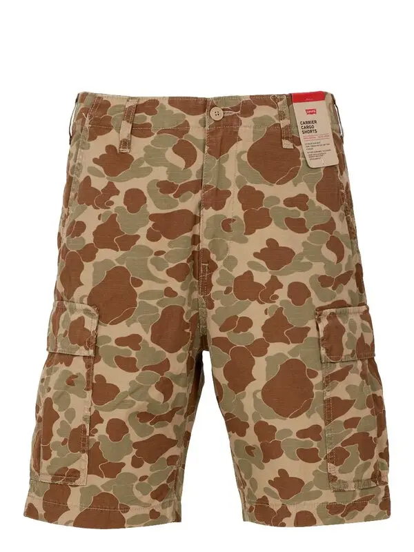 LEVI'S Camouflage Ripstop Shorts - Beige+marrone