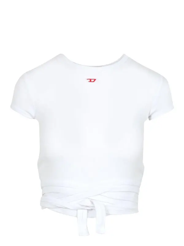 DIESEL® Stretch Cotton Jersey Top - White