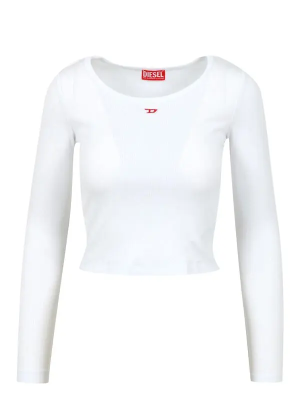 DIESEL® Crew Neck Cotton-blend Sweater - White