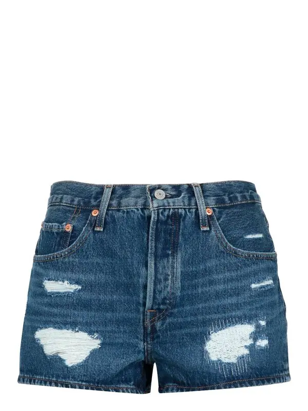 LEVI'S High-waist Denim Shorts - Denim Scuro