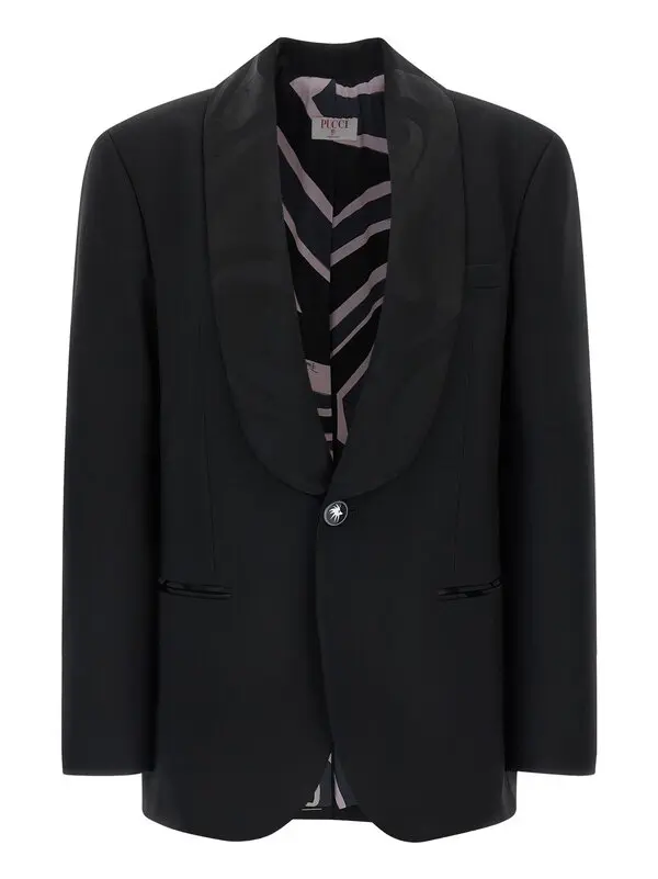 Emilio Pucci Labirinto Single-breasted Blazer - Black