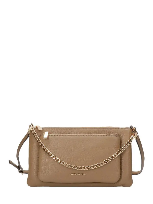 Michael Kors Grained Leather Shoulder Bag - Green