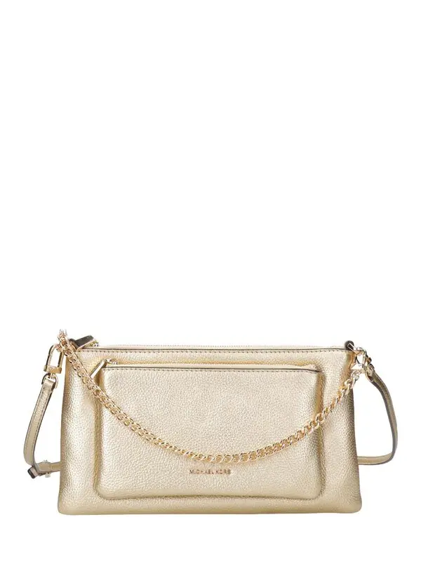 Michael Kors Grained Leather Shoulder Bag - Oro Chiaro