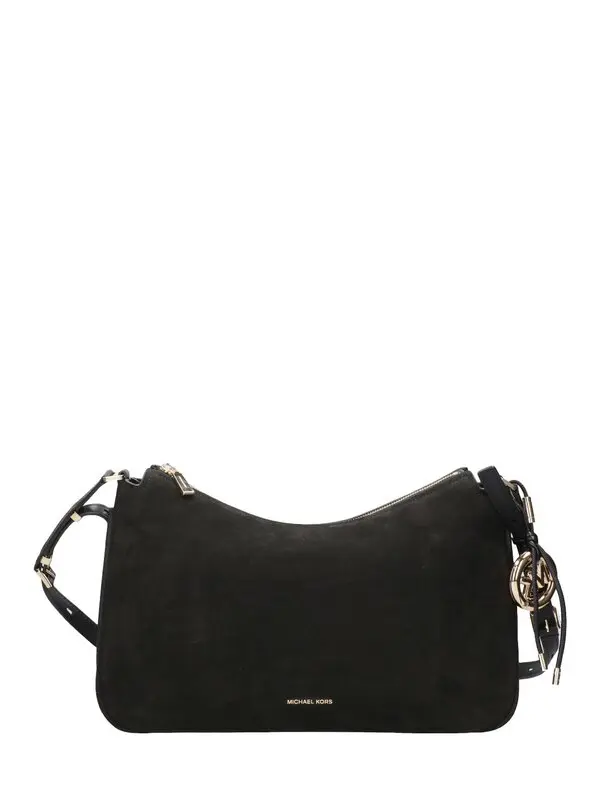 Michael Kors Nubuck And Leather Bag With Gold Tone Hardware - Black