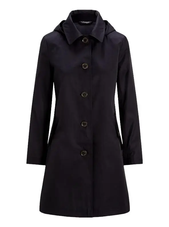 Ralph Lauren Lined Coat With Detachable Hood - Blue