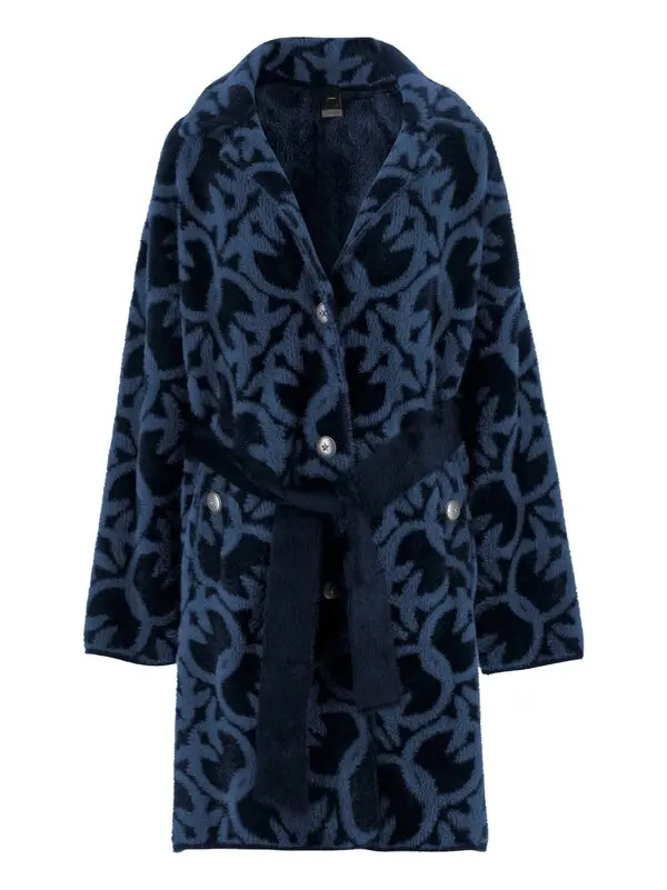 Pinko Love Birds Motif Nylon Coat - Blue